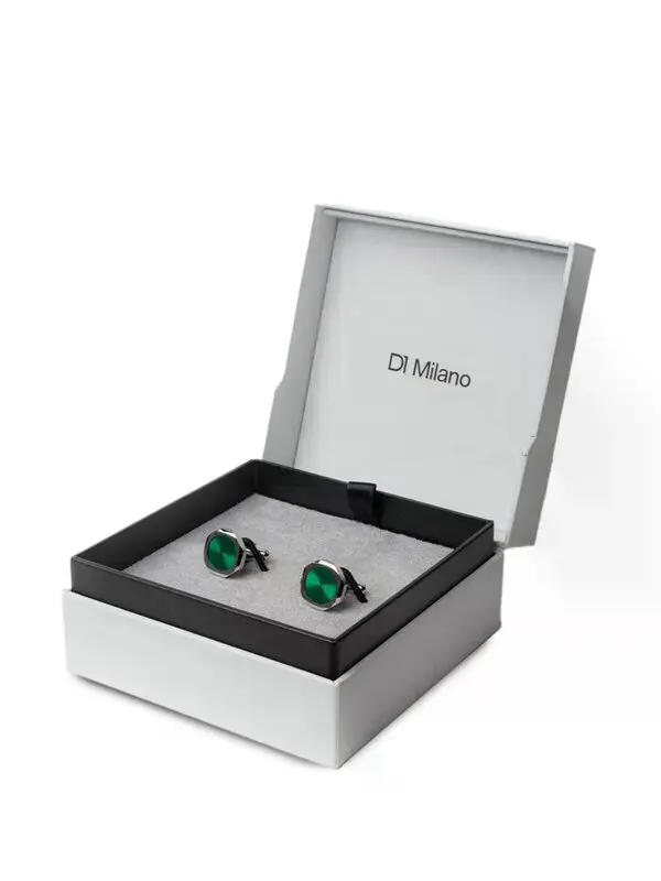 D1 MILANO Octagonal Sunray-effect Cufflinks