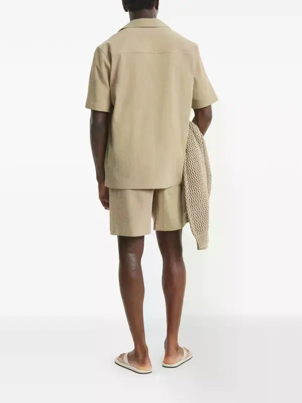 Maison Kitsuné Seersucker Texture Elasticated Waist Shorts