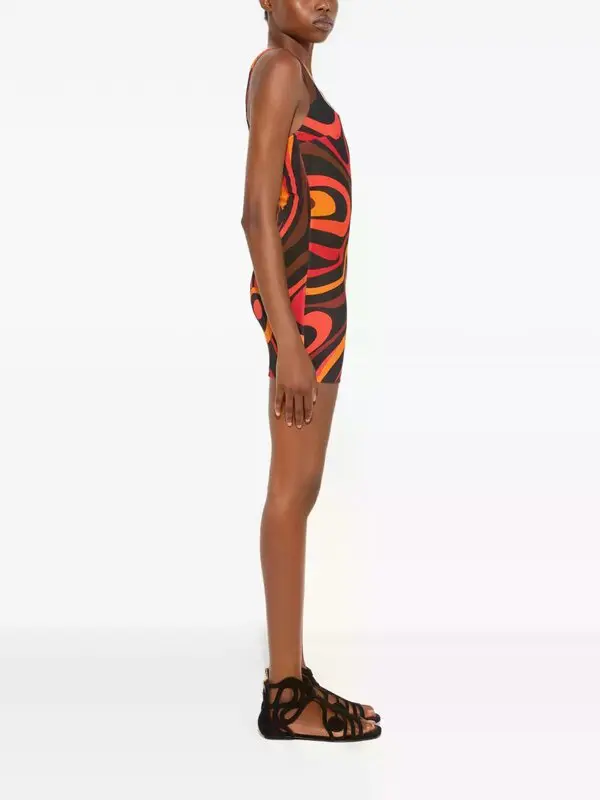 Emilio Pucci Marmo Print Mini Dress - Black