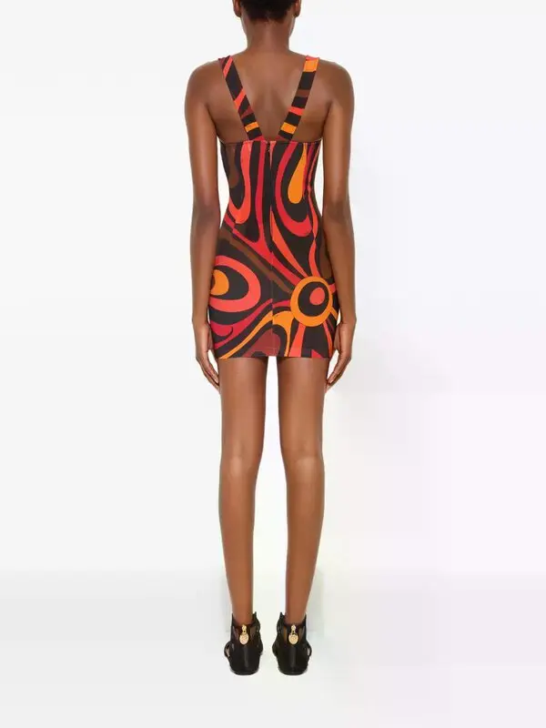 Emilio Pucci Marmo Print Mini Dress - Black