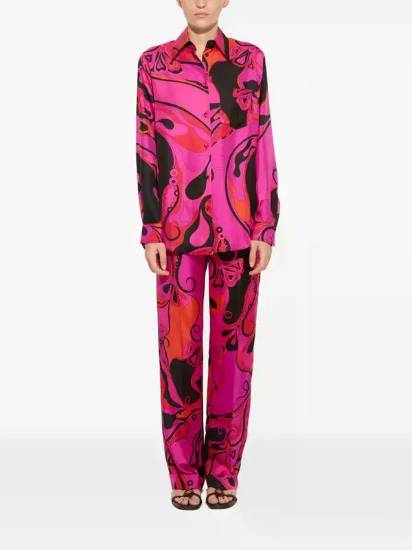 Emilio Pucci Printed Silk Shirt - Pink