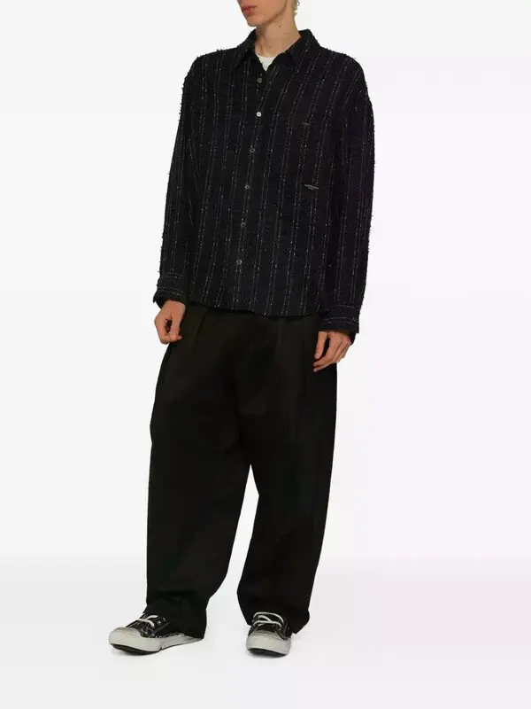WOOYOUNGMI Tweed Button-up Shirt