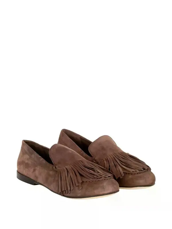 JVAM Suede Loafers With Fringe Detail
