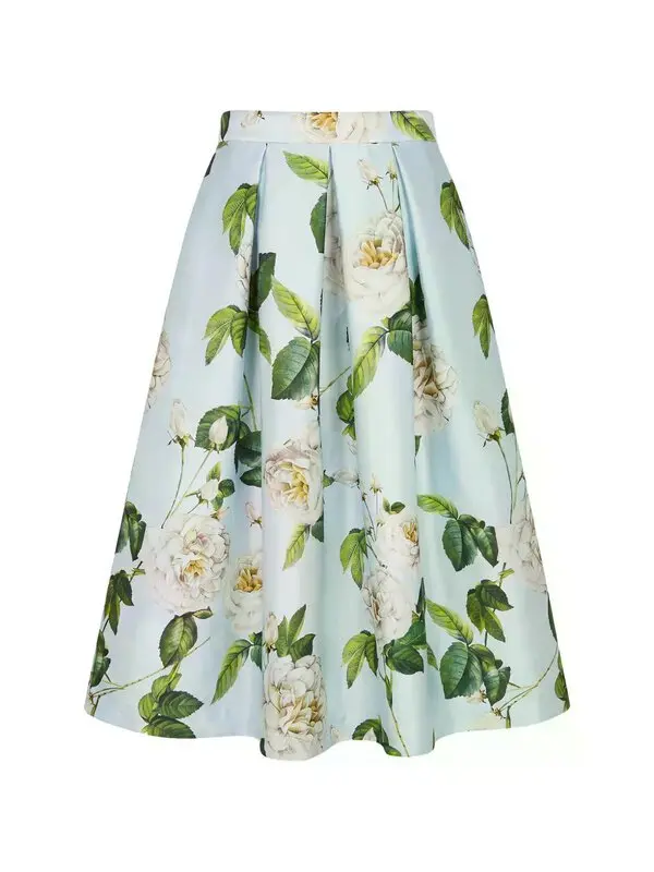 LUNATICA MILANO Luna K Roses Floral-print Midi Skirt