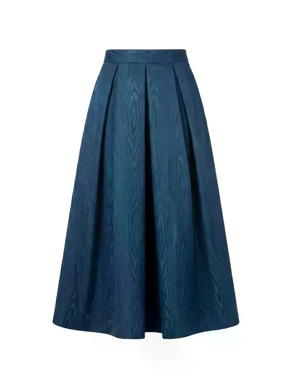 LUNATICA MILANO Moiré Pleated Midi Skirt