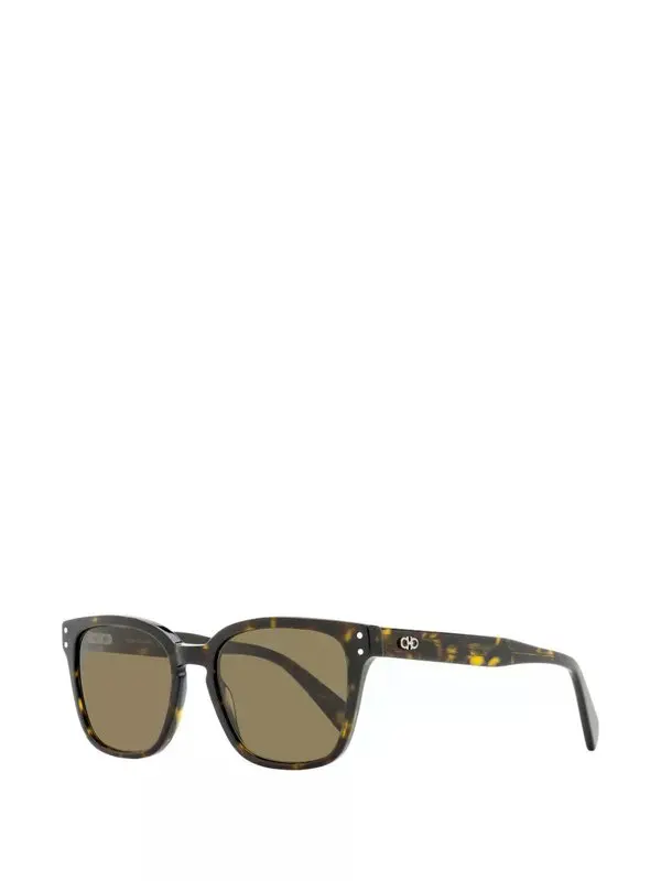 FERRAGAMO Tortoiseshell Effect Rectangle Frame Sunglasses - Brown