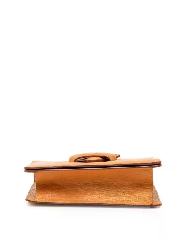 Loewe 20th Century Textured Leather Barcelona Top Handle Bag - Brown