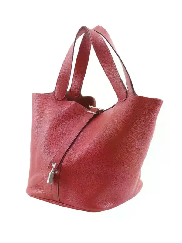 Hermès Clemence Picotin Lock 26 Handbag - Red