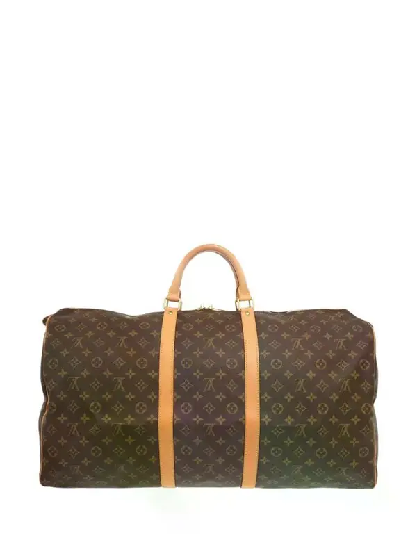 LOUIS VUITTON Monogram Keepall 60 Travel Bag - Brown