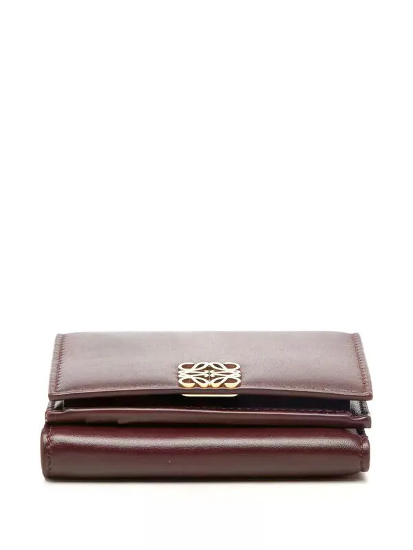 Loewe 2024 Leather Anagram Trifold Wallet Small Wallets
