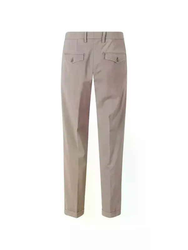 MYTHS Pleated Turn-up Trousers - Neutrals