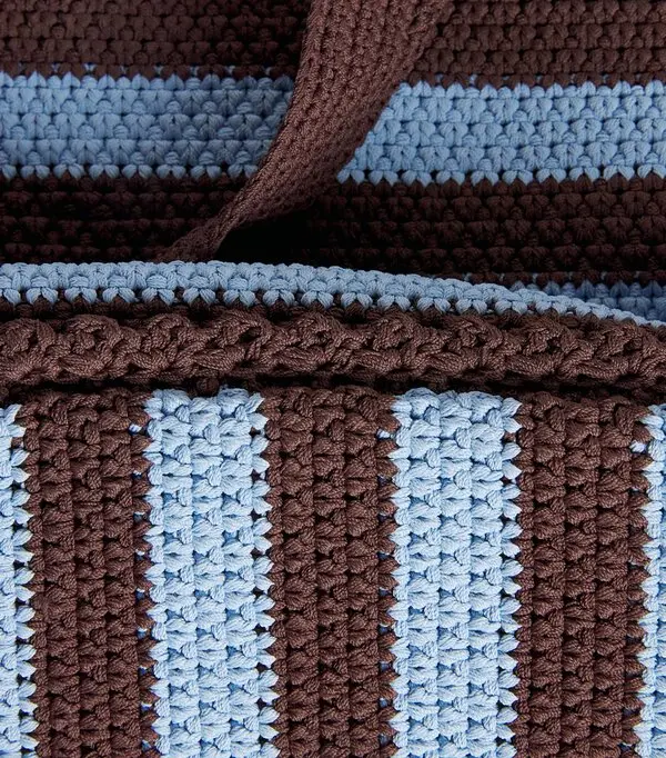 Sandro Crochet Stripe Tote Bag