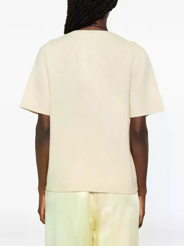 Soft Goat Short-sleeve Knitted T-shirt