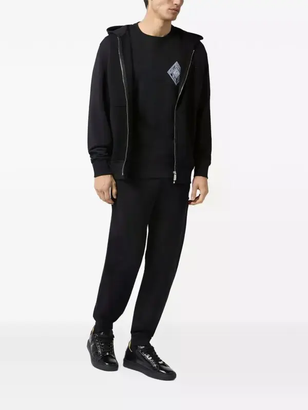 BILLIONAIRE Baroque Zip-up Hoodie - Black