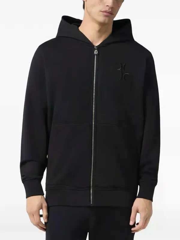 BILLIONAIRE Baroque Zip-up Hoodie - Black