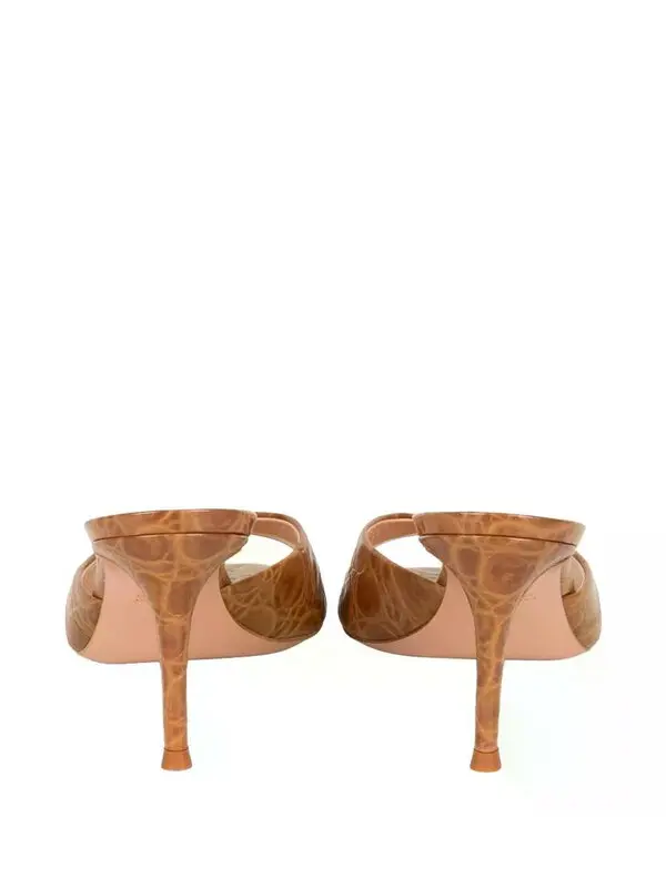 Roberto Festa Croc-effect Leather Stiletto Sandals