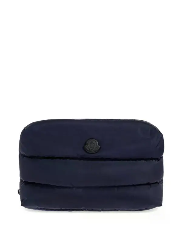 Moncler Carado Quilted Logo-patch Wash Bag - Blue