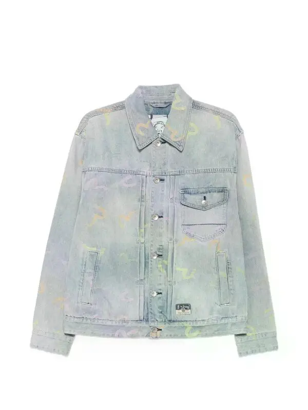 EVISU Denim Jacket With Seagull Print