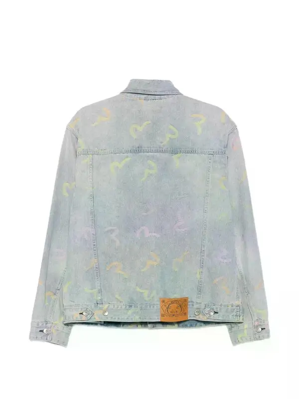 EVISU Denim Jacket With Seagull Print