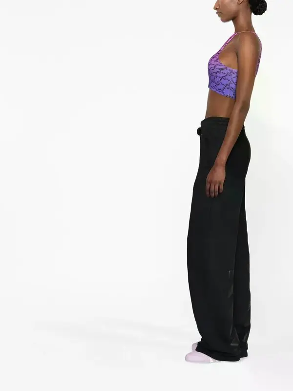 Off-White Two-tone Gradient-effect Crop Top
