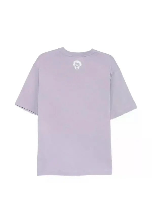 GEORGE. George Slogan Print Cotton T-shirt - Purple