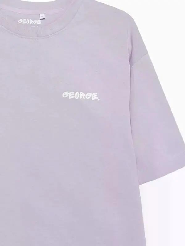 GEORGE. George Logo Print Cotton T-shirt