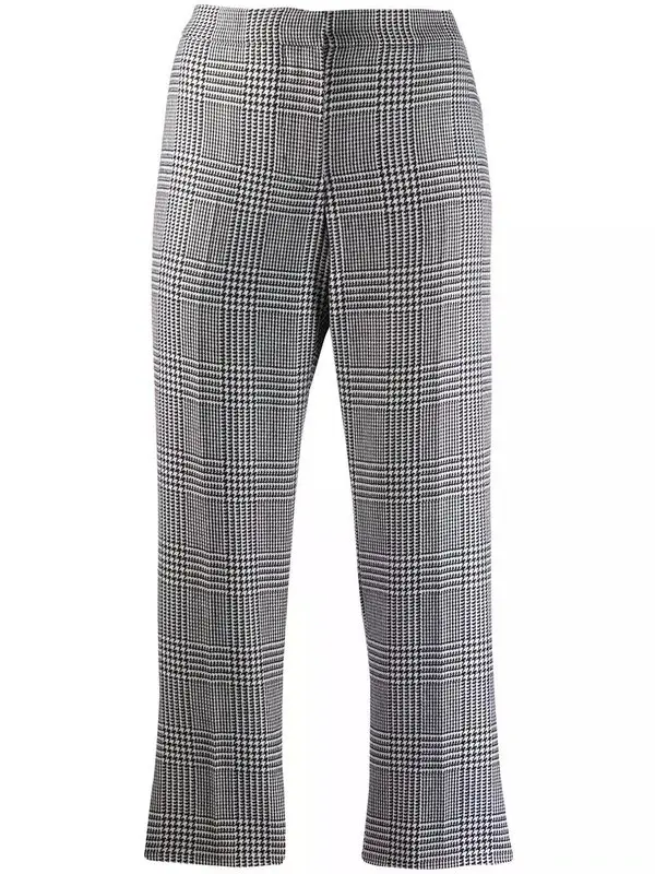 Alexander McQueen Cropped Prince Of Wales Check Trousers