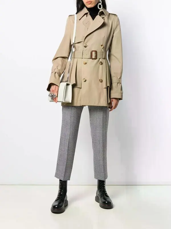 Alexander McQueen Cropped Prince Of Wales Check Trousers