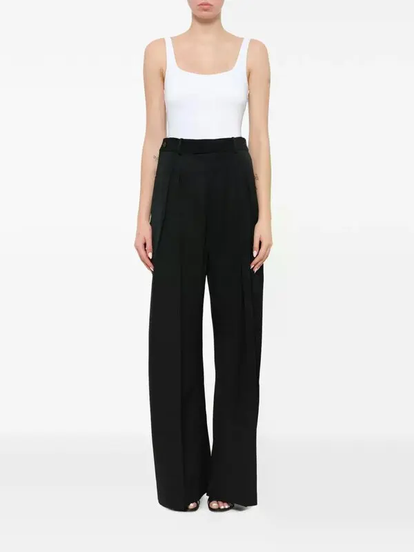 JW Anderson High Waisted Wide Leg Trousers - Black