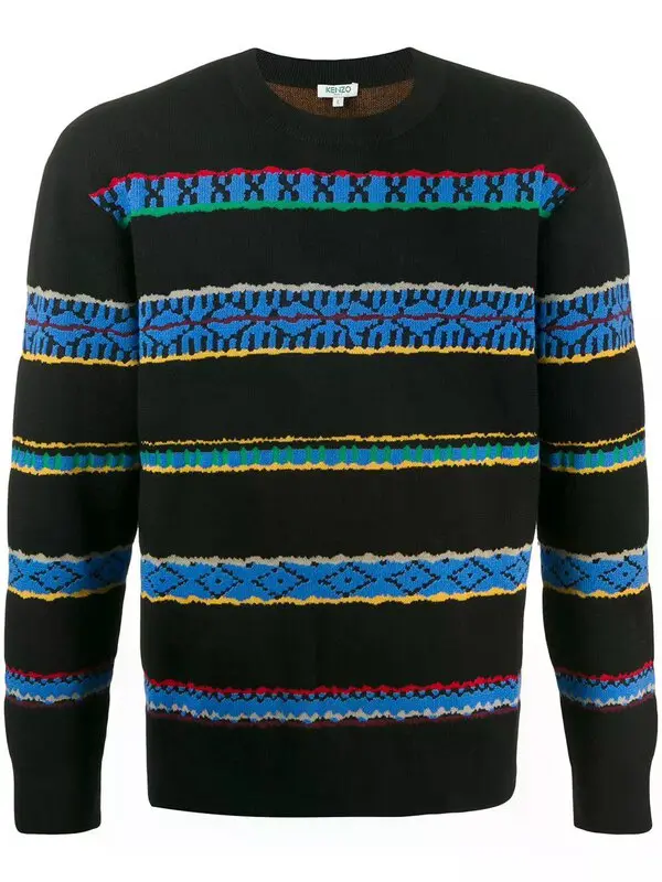 Kenzo Peruvian Stripes Jumper - Black