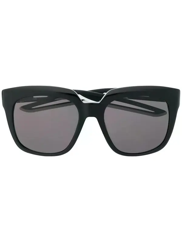 Balenciaga Hybrid D-frame Squared Sunglasses - Black