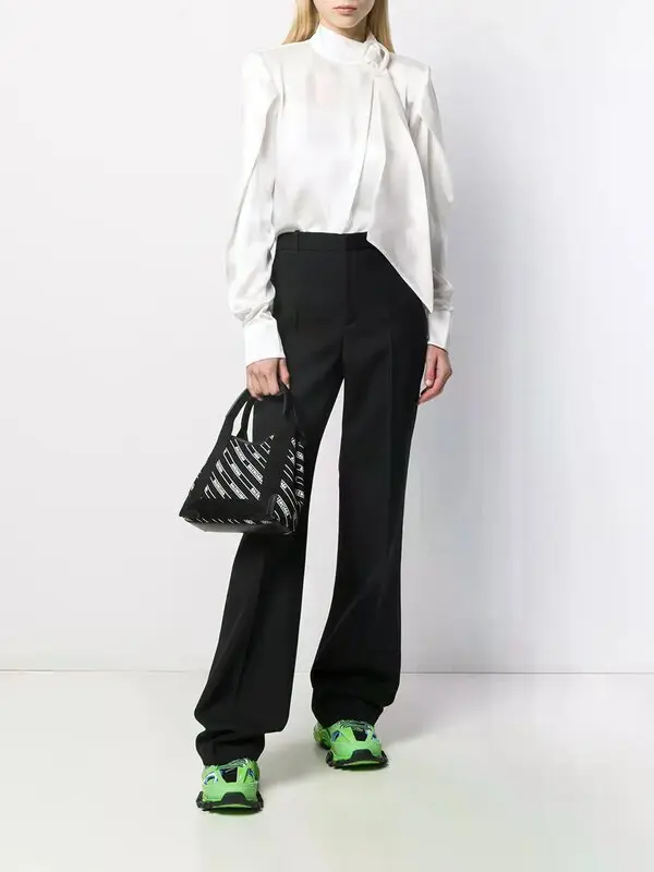Balenciaga Flared Tailored Trousers - Black