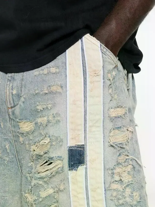 RIVINGTON ROI REBIS Distressed Panelled Jeans