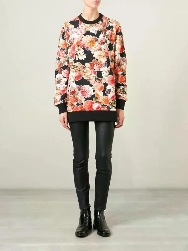 Givenchy Floral Print Crewneck Sweatshirt