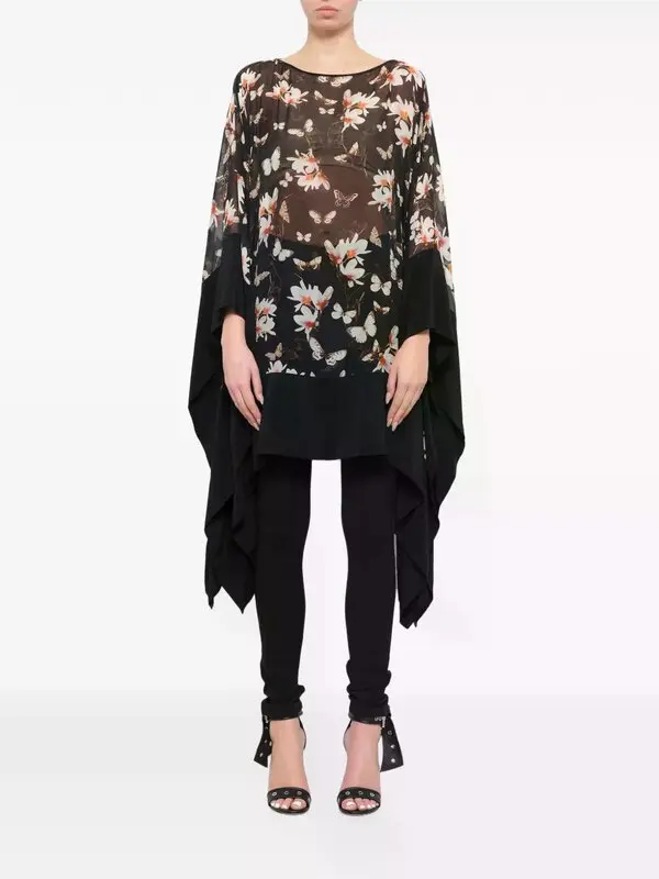 Givenchy Sheer Floral Poncho