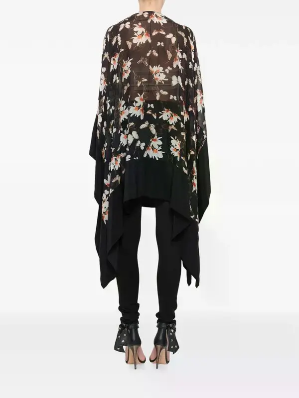 Givenchy Sheer Floral Poncho