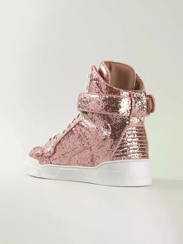 Givenchy Tyson Hi-top Sneakers With Glitter And Velcro Fastening