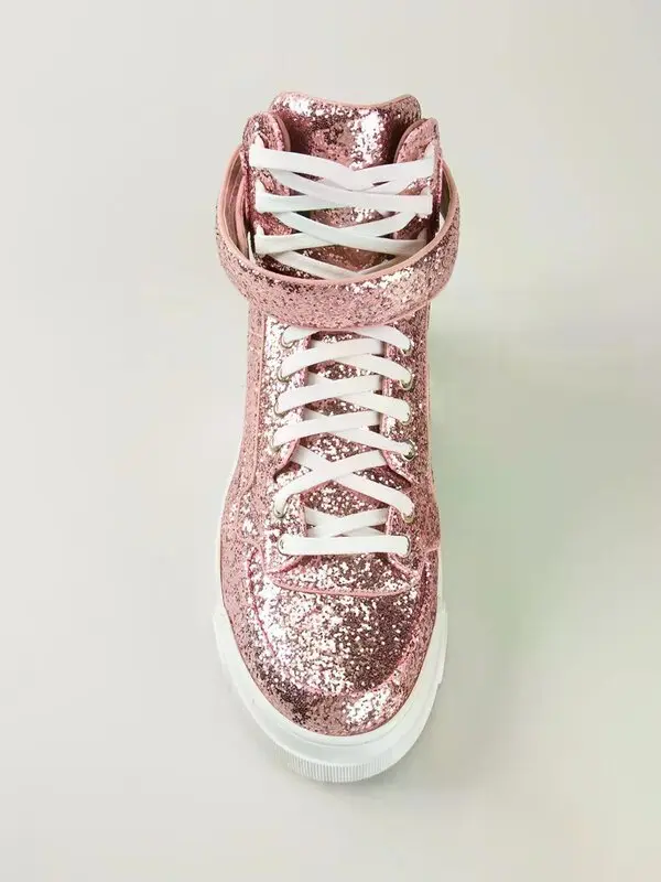 Givenchy Tyson Hi-top Sneakers With Glitter And Velcro Fastening