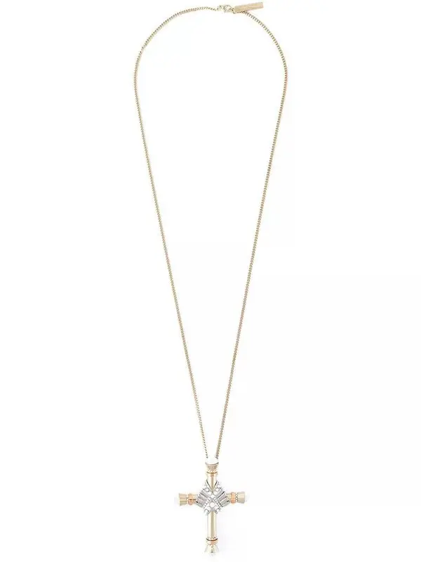 Givenchy Crucifix Pendant Necklace - Metallic