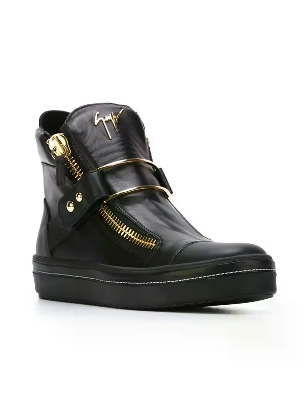 GIUSEPPE ZANOTTI Zip Detail High Top Sneakers