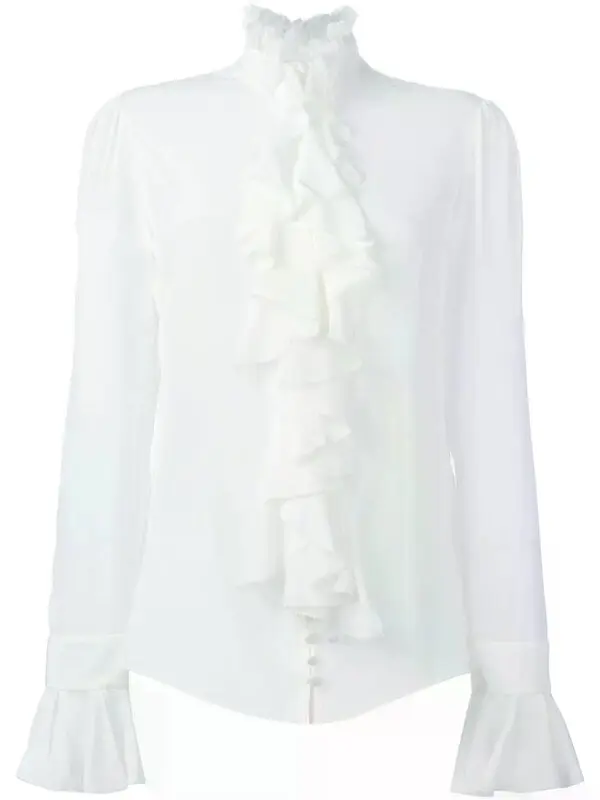 Alexander McQueen Ruffle Shirt - Neutrals