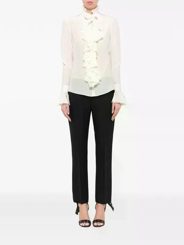 Alexander McQueen Poplin Ruffle Shirt