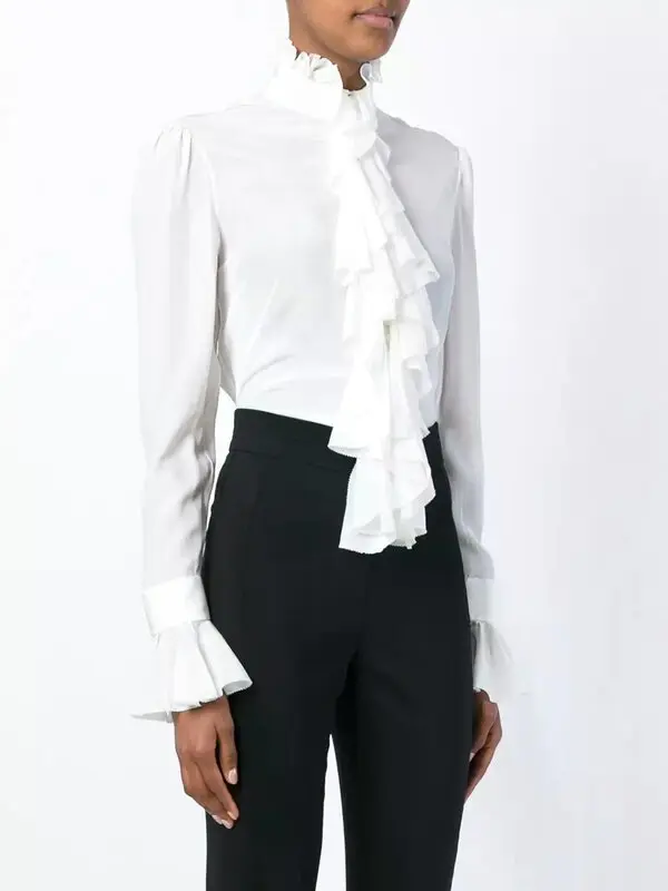 Alexander McQueen Poplin Ruffle Shirt
