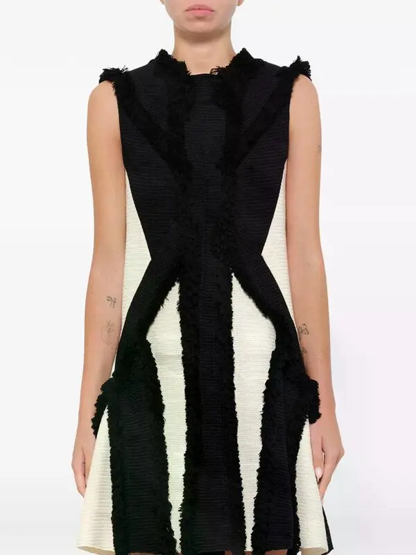LANVIN Fringed Detail Dress - Black