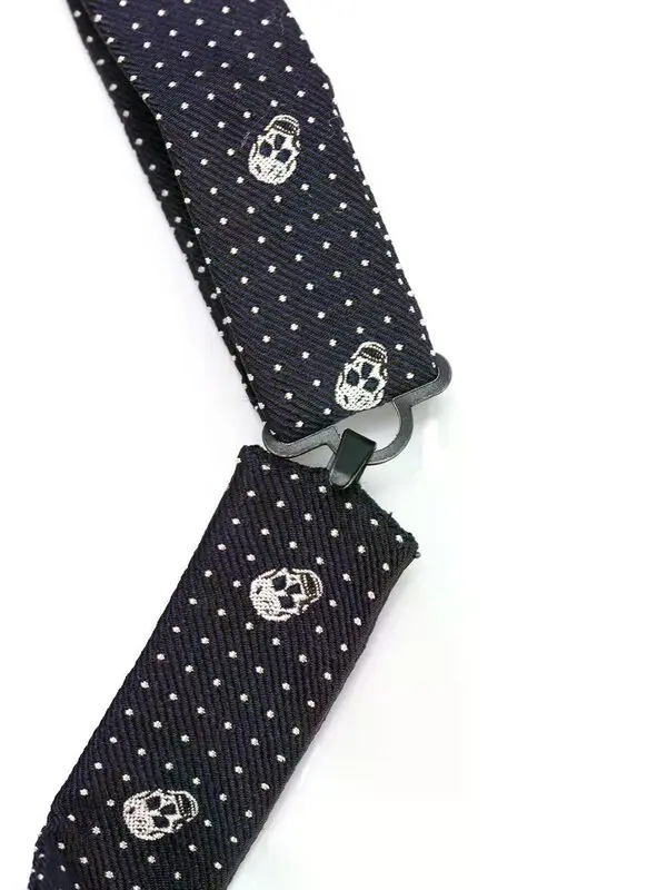 Alexander McQueen Skull And Polka Dot Bow Tie