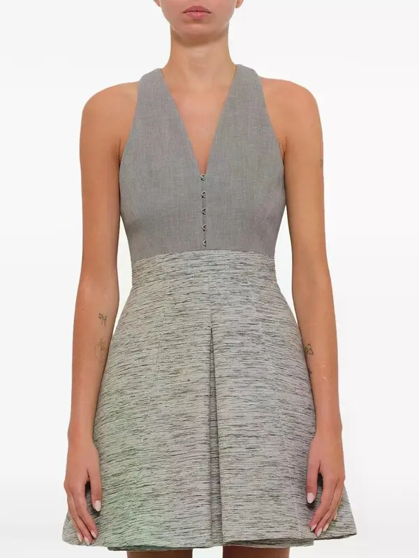 Alexander McQueen V-neck Sleeveless Mini Dress