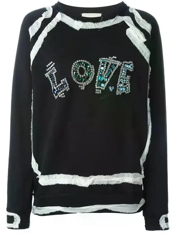 LANVIN Love Embroidered Jumper - Black