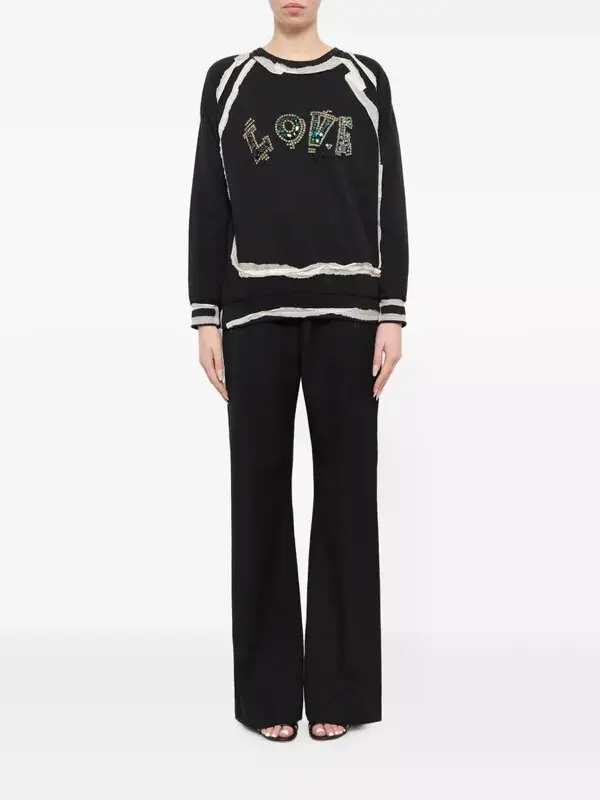 LANVIN Love Embroidered Jumper - Black