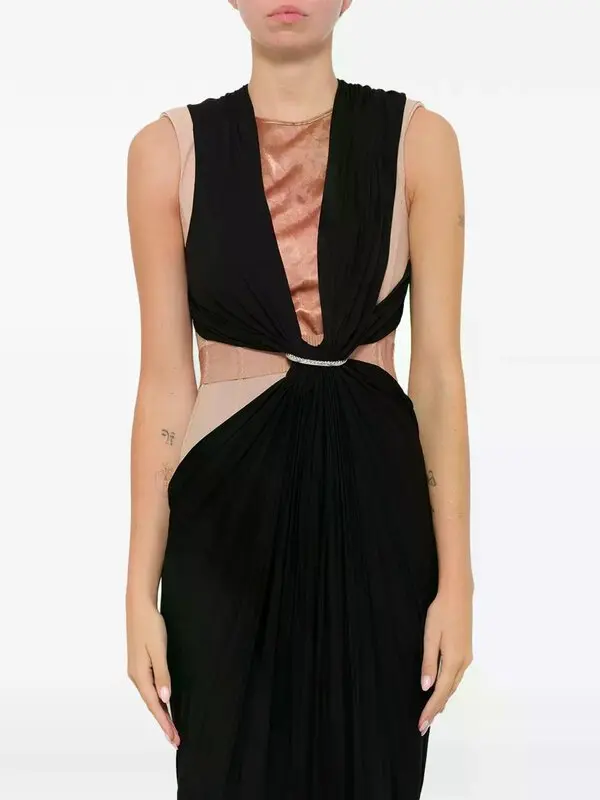 LANVIN Draped Panelled Maxi Dress