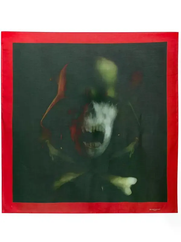 Givenchy Skull And Crossbones Print Scarf